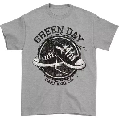 Green Day 'Sneakers' (Grey) T-Shirt | Eyesore Merch