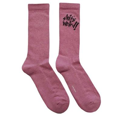 Yungblud 'Weird!' (Pink) Socks (One Size = UK 7-11) | Eyesore Merch
