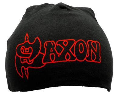 Saxon 'Logo & Eagle' (Black) Beanie Hat | Eyesore Merch