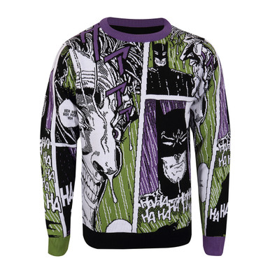 Batman 'Joker Manga' (Multicoloured) Knitted Sweatshirt | Eyesore Merch