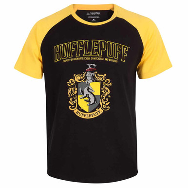 Harry Potter 'Hufflepuff House' (Black & Yellow) Raglan T-Shirt ...