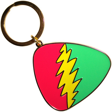 Grateful Dead 'Red/Green Plectrum' Keyring | Eyesore Merch