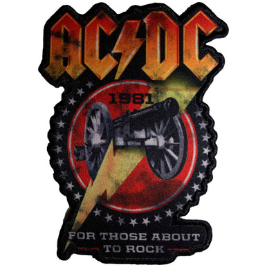 AC/DC 'For Those About To Rock 1981 Cut-Out' (Iron On) Patch | Eyesore Merch