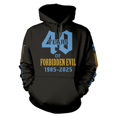 Forbidden '40 Years Of Evil' (Black) Pull Over Hoodie | Eyesore Merch