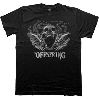 The Offspring 'Feathered Winged Skull' (Black) T-Shirt | Eyesore Merch