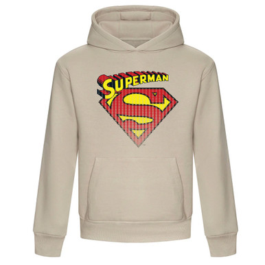 Superman 'Fading Logo' (Natural) Pull Over Hoodie | Eyesore Merch