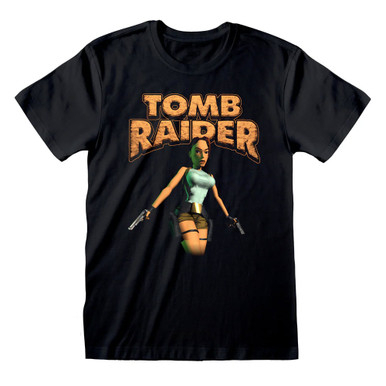 Tomb Raider 'Classic Lara Croft' (Black) T-Shirt | Eyesore Merch