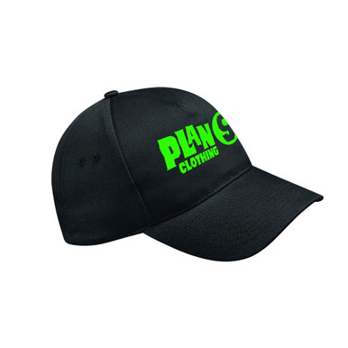 Plan 9 'Green Logo' (Black) Baseball Cap | Eyesore Merch