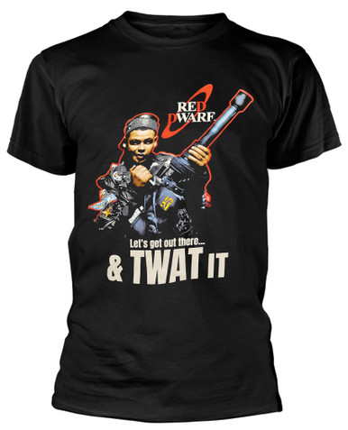 Red Dwarf 'Twat It' (Black) T-Shirt | Eyesore Merch