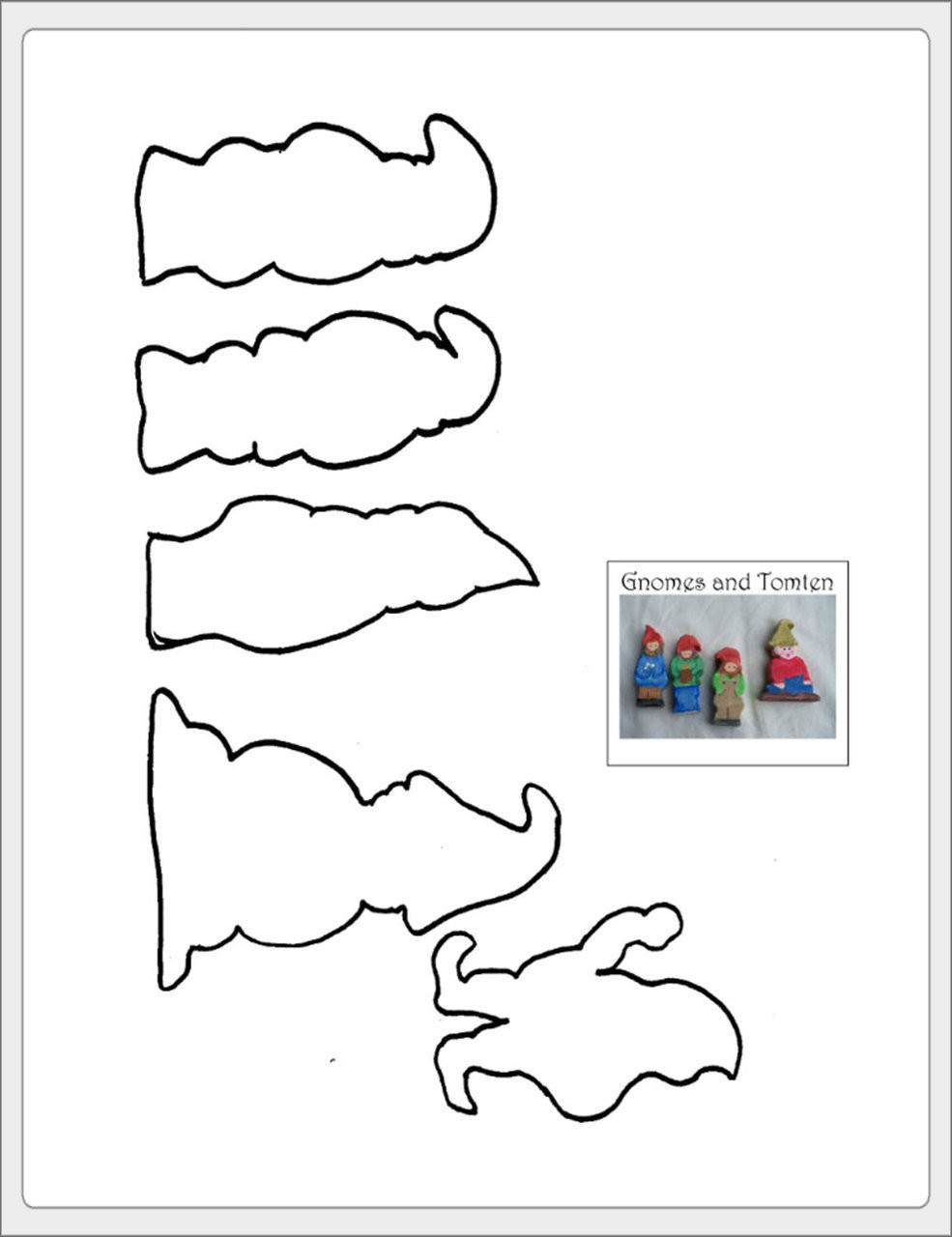 FREE Gnomes & Tomten Wood or Felt Pattern