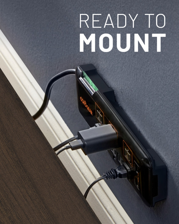 Low Profile Surge Protector Power Strip With Heavy Duty Surge Protection