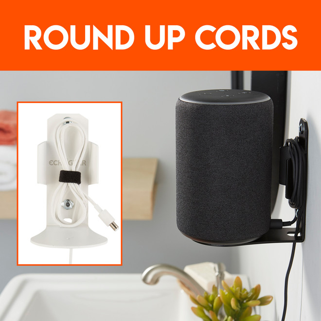 ECHOGEAR Certified made for amazon echo dot (3rd gen) mount-White