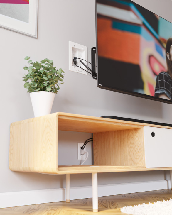 In-Wall Cable Management Kit-Hide TV Power Cables & Low Voltatge Wires ...
