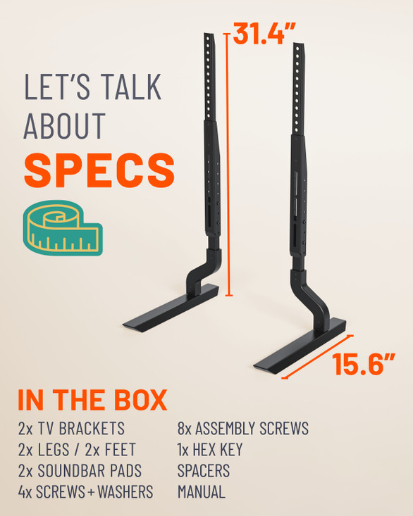 Universal TV Legs For BIG TVs