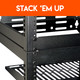 ECHOGEAR 10U Wall Mounted Open Frame Rack - Heavy Duty 4 Post Design ...