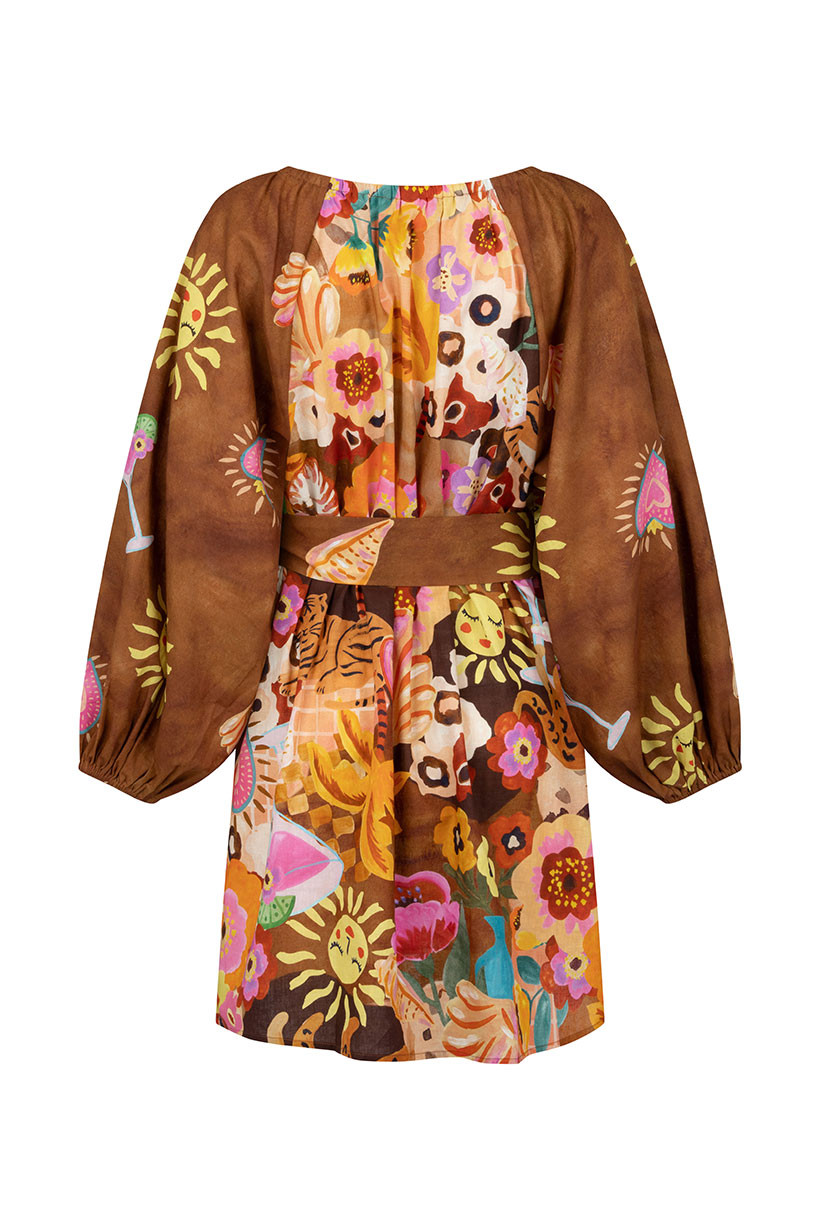 Spell - Birth of Venus Tunic Dress - Caramel