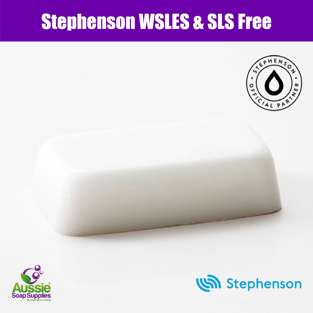 Stephenson Crystal SLES & SLS Free Melt & Pour Soap Base (Clear)