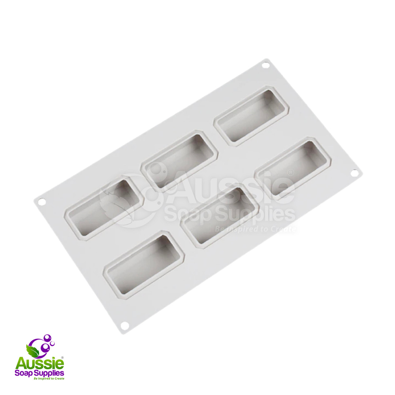 6 Rectangle with Bevelled Edge Silicone Mould