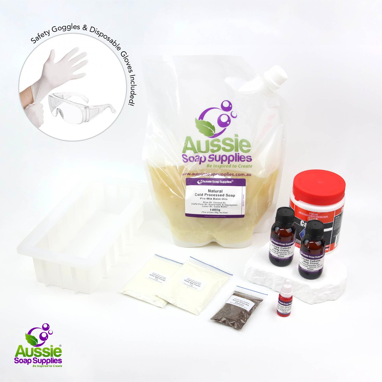 Cold Process Soap Kit for Beginners with Goats Milk