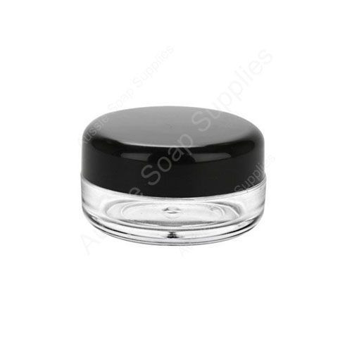 Lip Balm Jar - Black Lid, 10ml