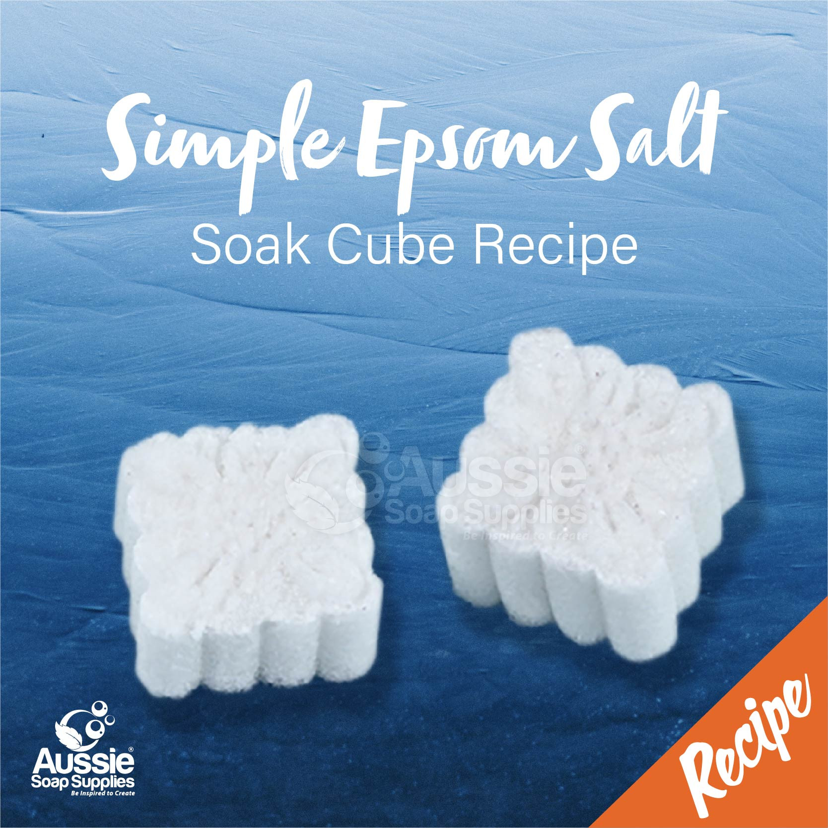 Simple Epsom Salt Bath Soak Cubes using Mooncake Press