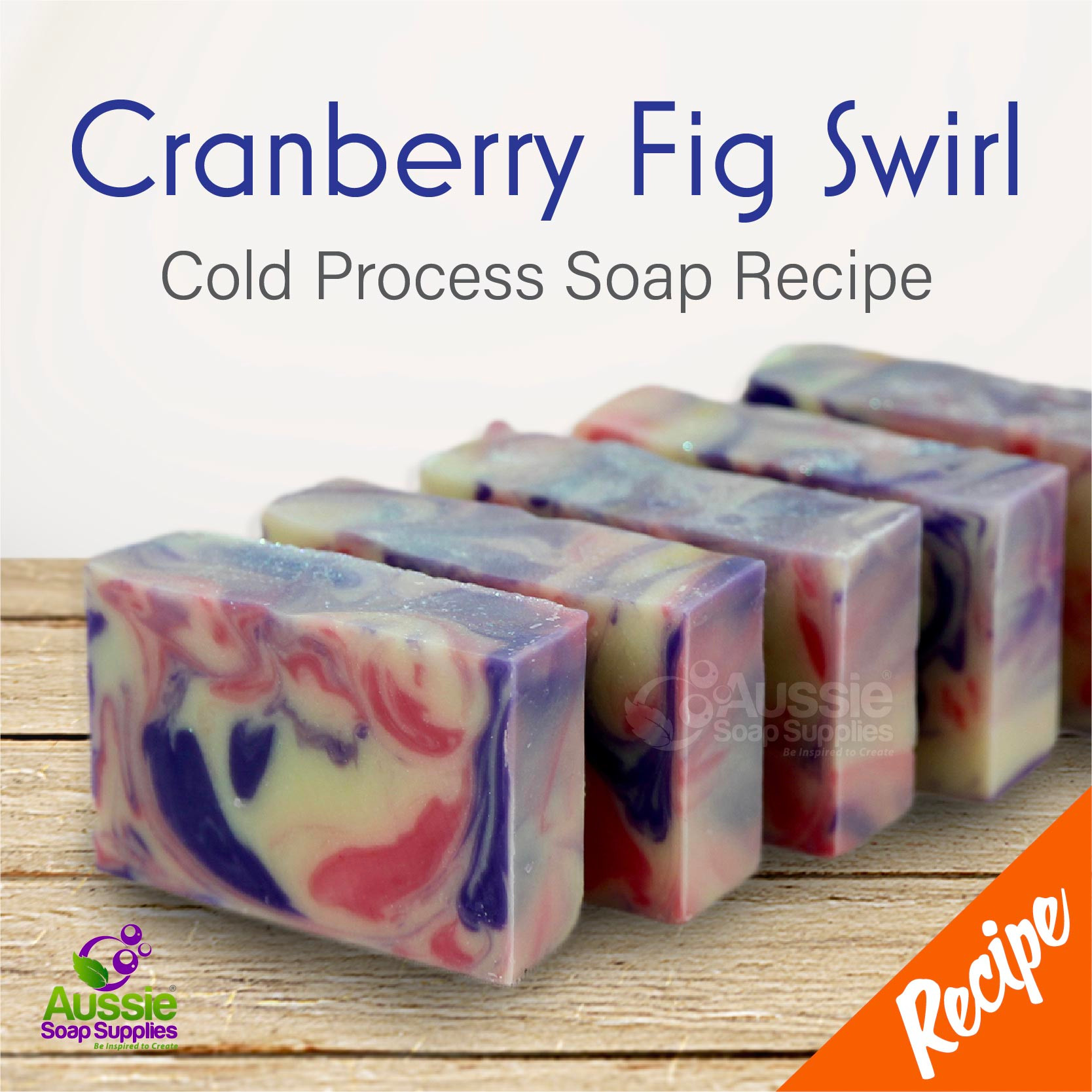 Cranberry Fig Swirl Cold Process Soap Recipe