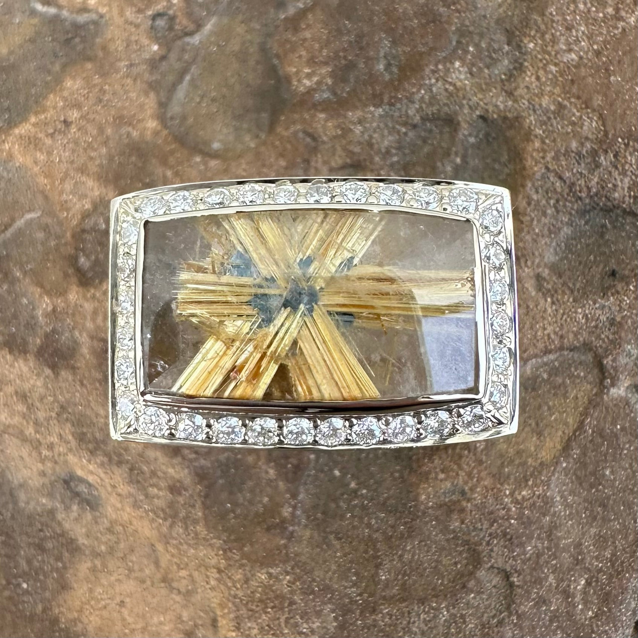 STAR RUTILATED QUARTZ RING (STARBURST QUARTZ)