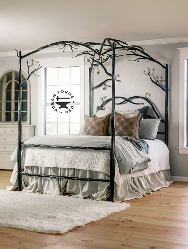 Elm Springs Wrought Iron Canopy Bed Urban Forge