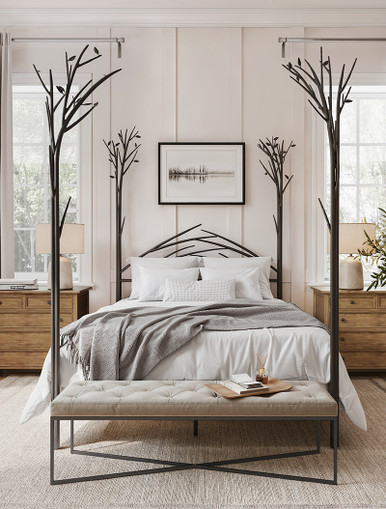 Sapling Forged Iron Bed Urban Forge