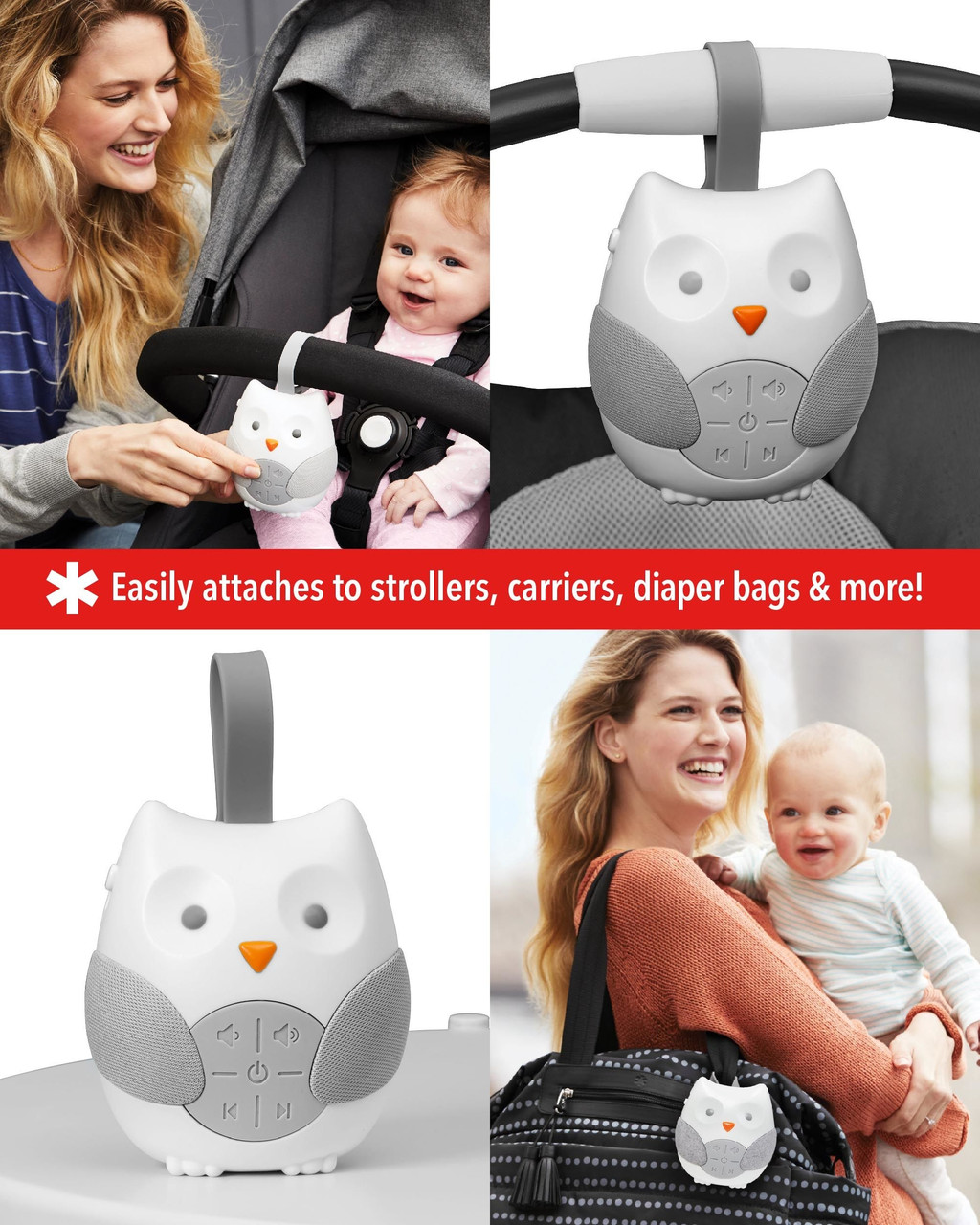 Skip Hop Stroll & Go Portable Baby Soother Owl