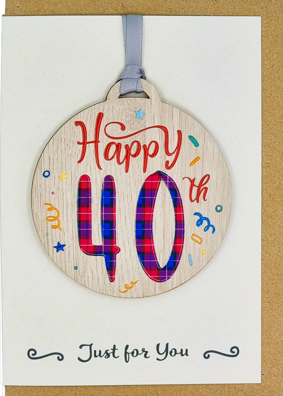 Happy 40th Birthday Card with Gift | AB40 (5 Pack) - LT Creations