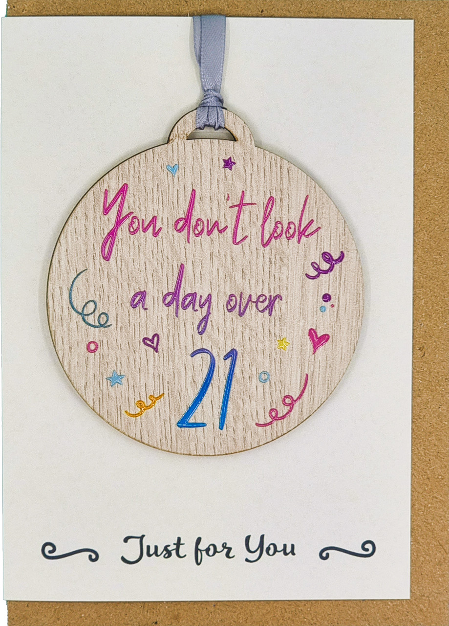 Day Over 21 Card with Gift | AF02 (5 Pack) - LT Creations