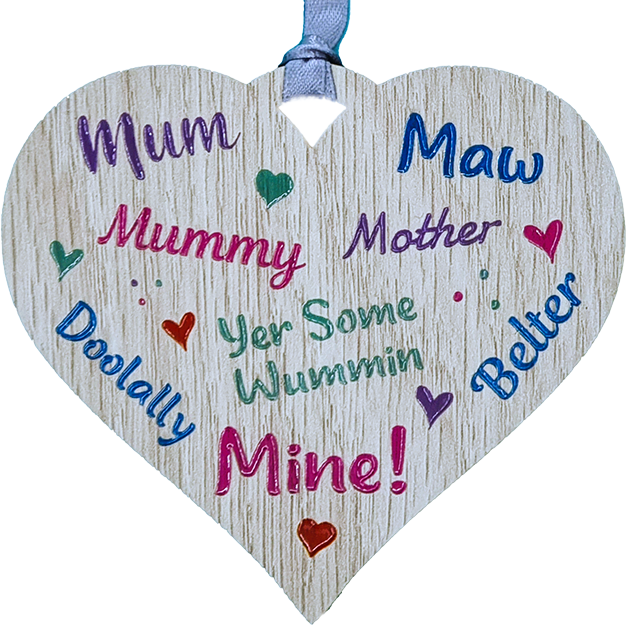 Mum Cheeky Hanging Heart | PH24 (6 Pack) - LT Creations