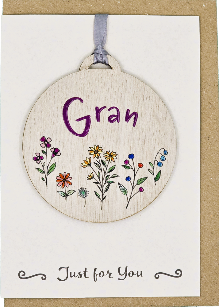 Gran Wildflower Card with Gift | AL23 (5 Pack) - LT Creations
