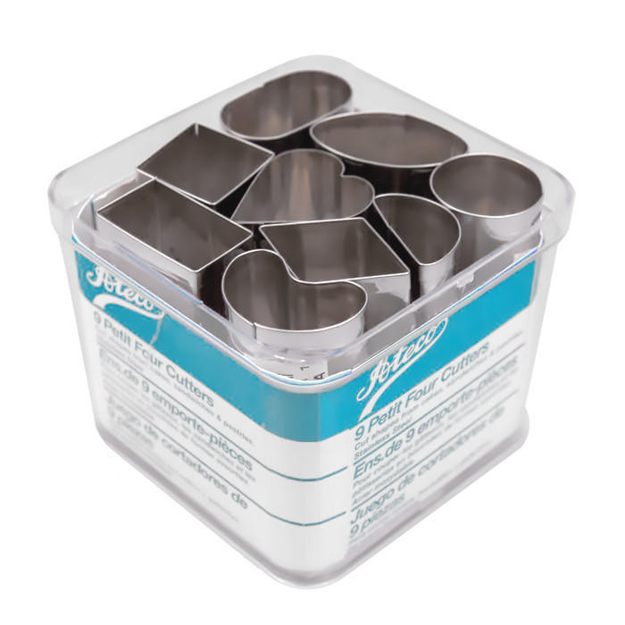 Petit Four Cutters - Stainless Steel, 9-Piece - The Gourmet Warehouse