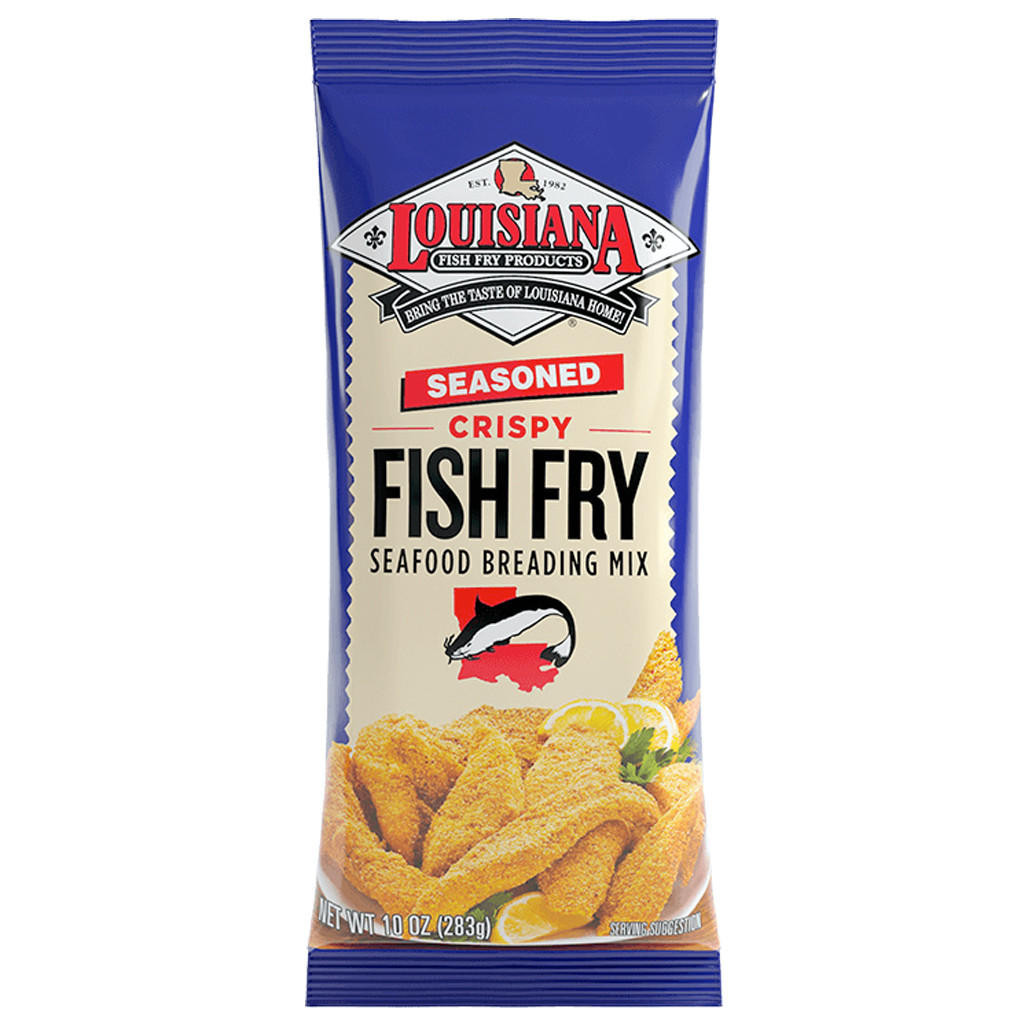 Seasoned Crispy Fish Fry - Breading Mix, 10oz - The Gourmet Warehouse