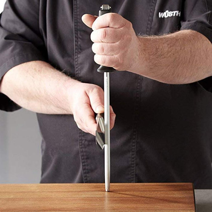 Sharpening steel with Loop, 10-in - The Gourmet Warehouse