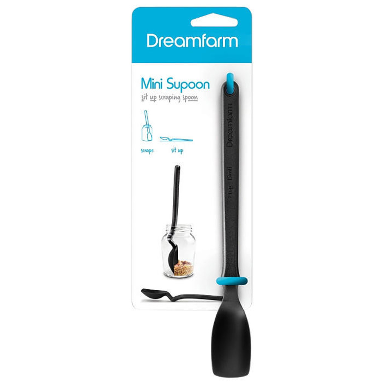 Supoon Silicone Spoon - Black, Mini - The Gourmet Warehouse