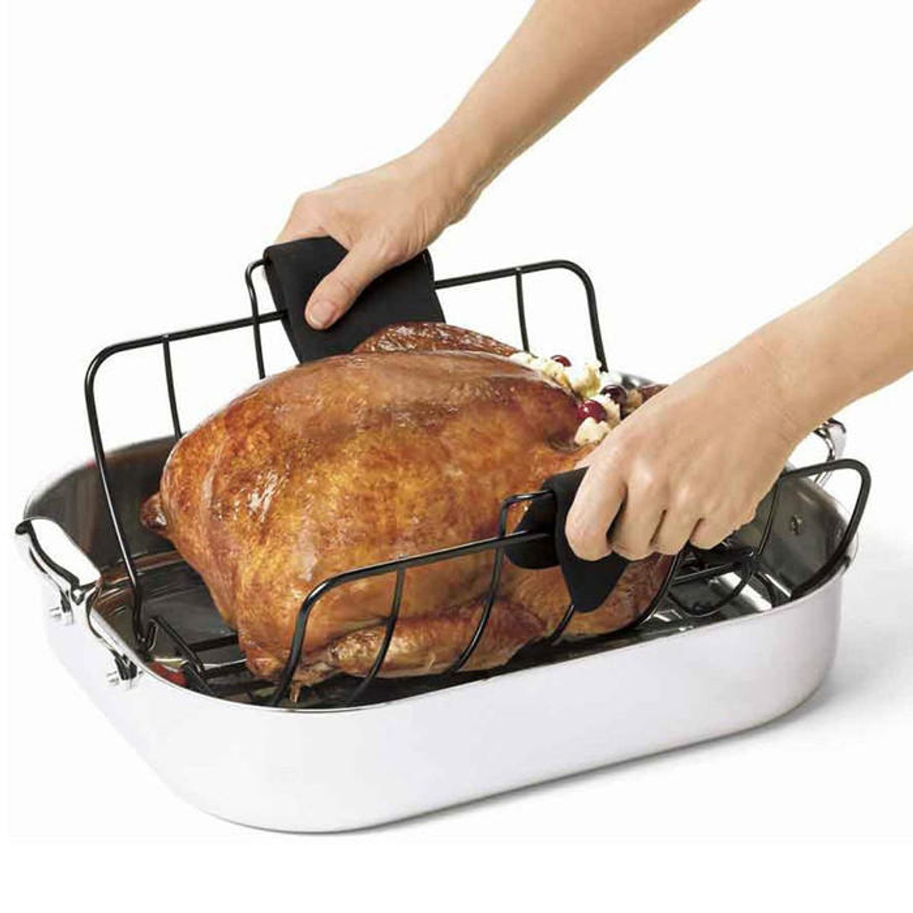 Roast and Serve Roasting Rack - Nonstick - The Gourmet Warehouse