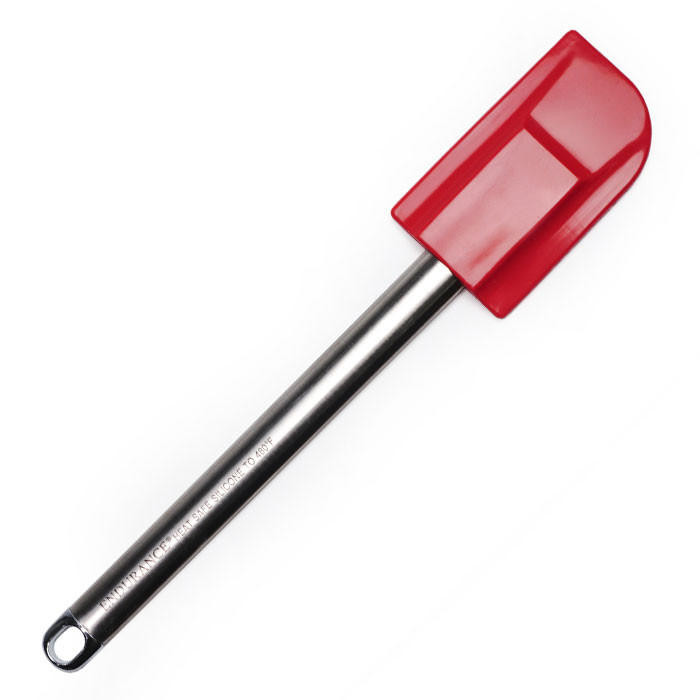 Spatula Medium - Stainless & Silicone, Red - The Gourmet Warehouse