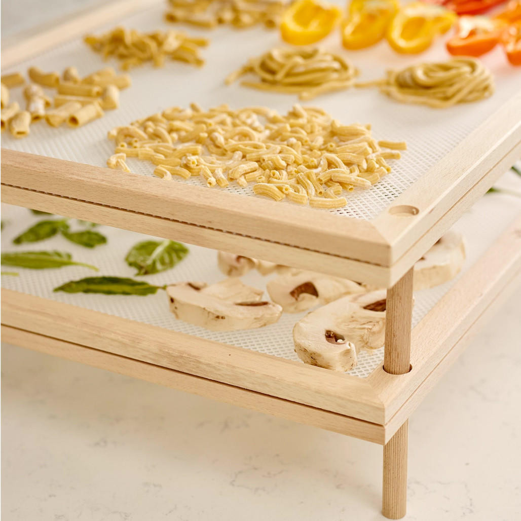 Pasta Dryer Beechwood - Stackable, 51 x 40cm - The Gourmet Warehouse