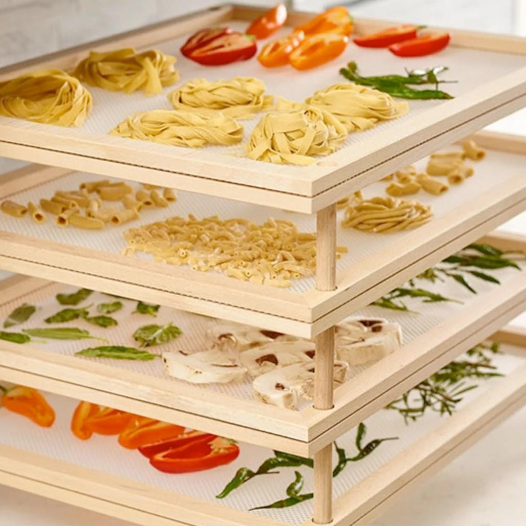 Pasta Dryer Beechwood - Stackable, 51 x 40cm - The Gourmet Warehouse