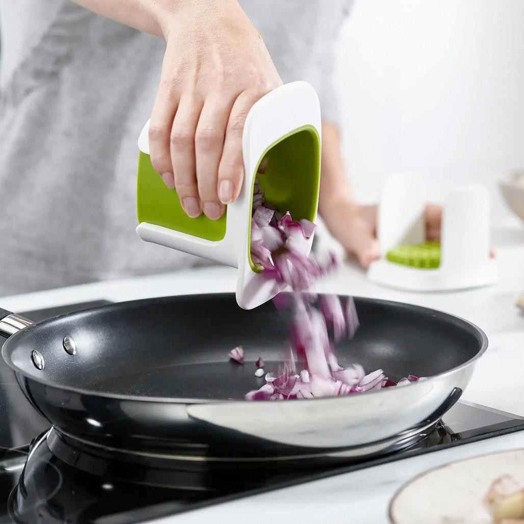 ChopCup Vegetable Chopper, White + Green - The Gourmet Warehouse