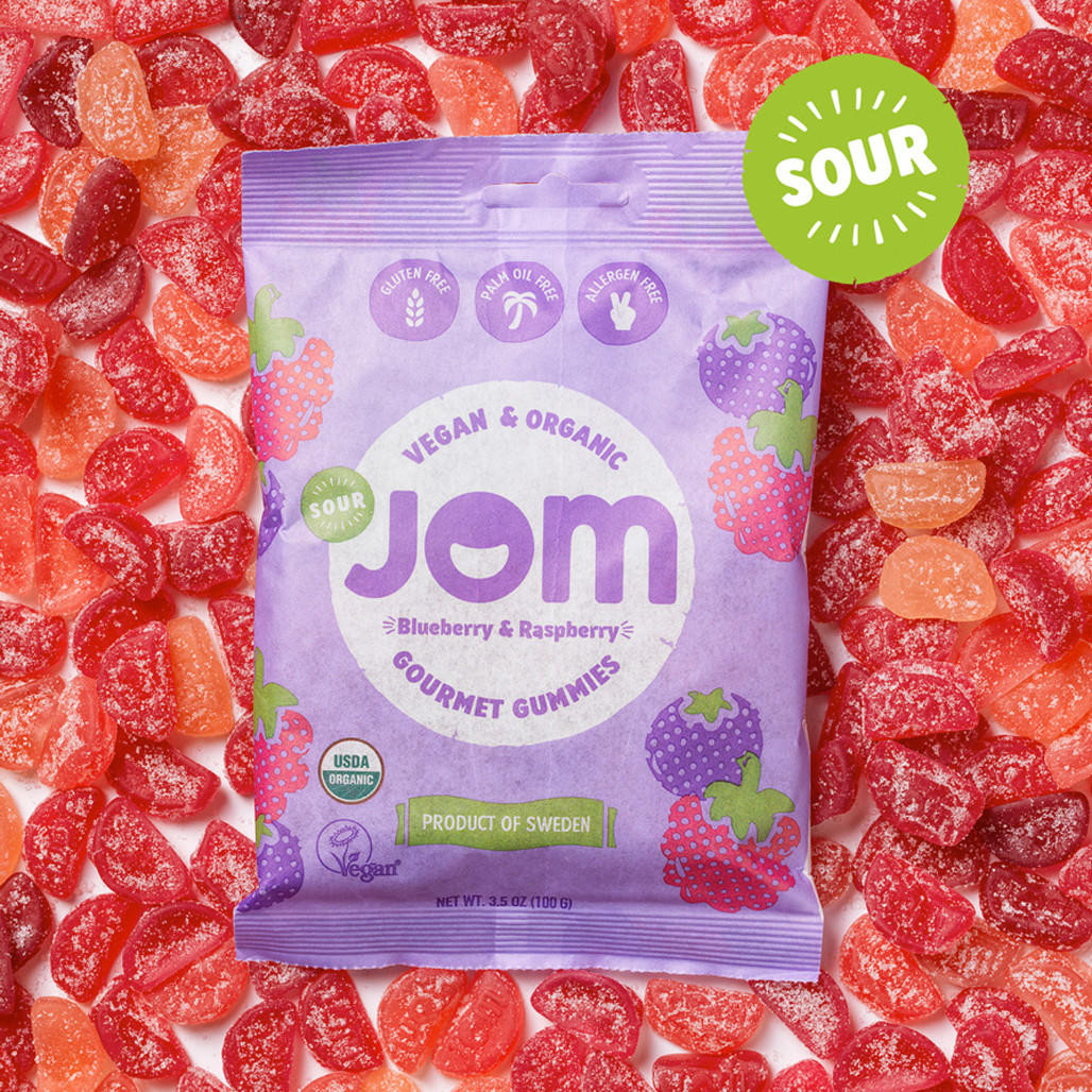 JOM - Blueberry & Raspberry Gummies, 100g - The Gourmet Warehouse