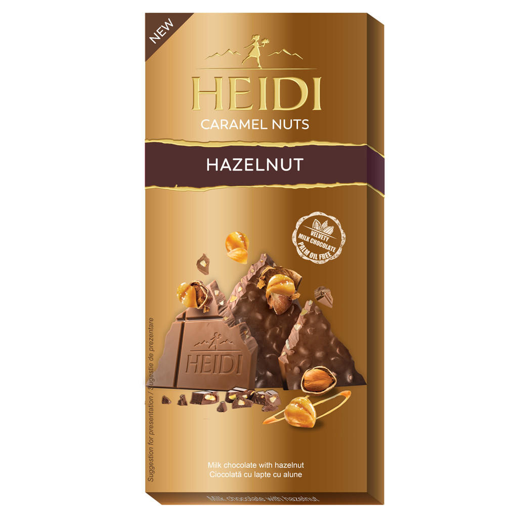 Milk Chocolate Bar with Caramelized Hazelnuts, 80g - The Gourmet Warehouse