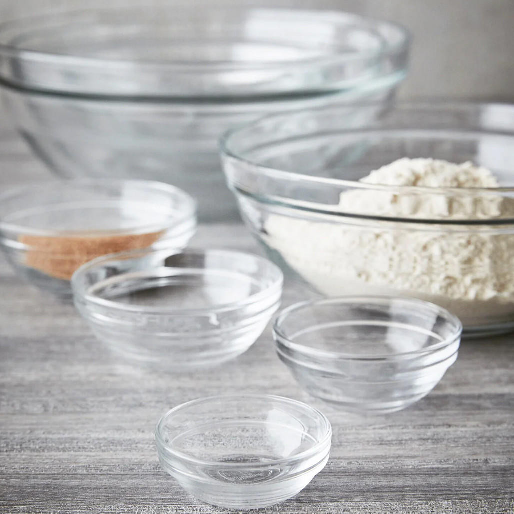 Stackable Glass Bowl - Clear, 26cm - The Gourmet Warehouse