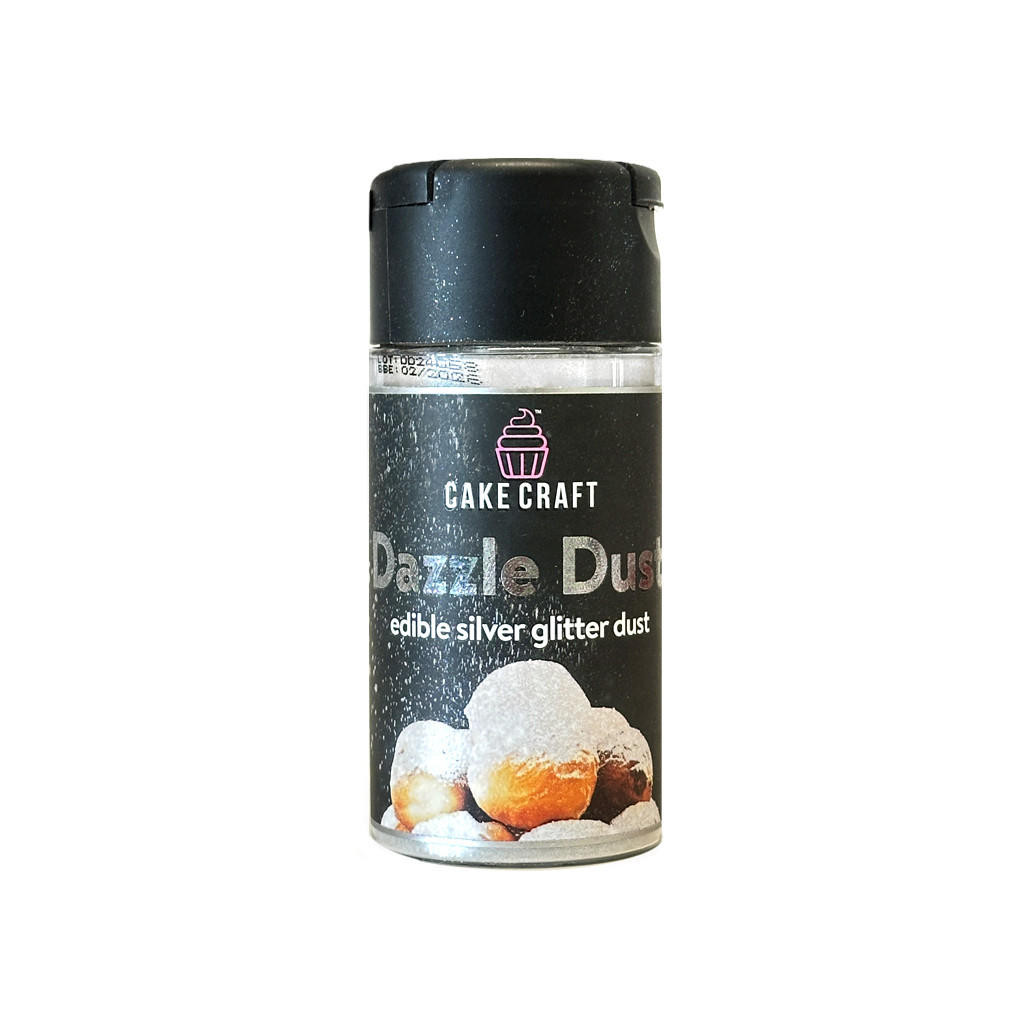 Dazzle Dust - Edible Silver Glitter Dust, 50g - The Gourmet Warehouse