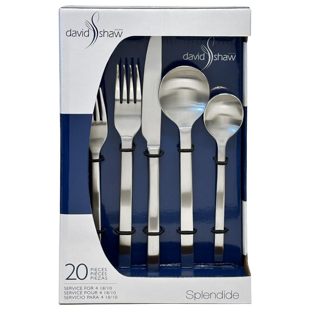 CIAO Flatware Set - Satin Stainless Steel , 20-Piece - The Gourmet ...