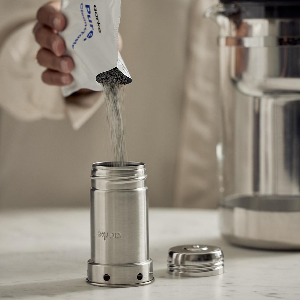 Glass Water Purifier - Stainless Steel Filter, Large - The Gourmet ...
