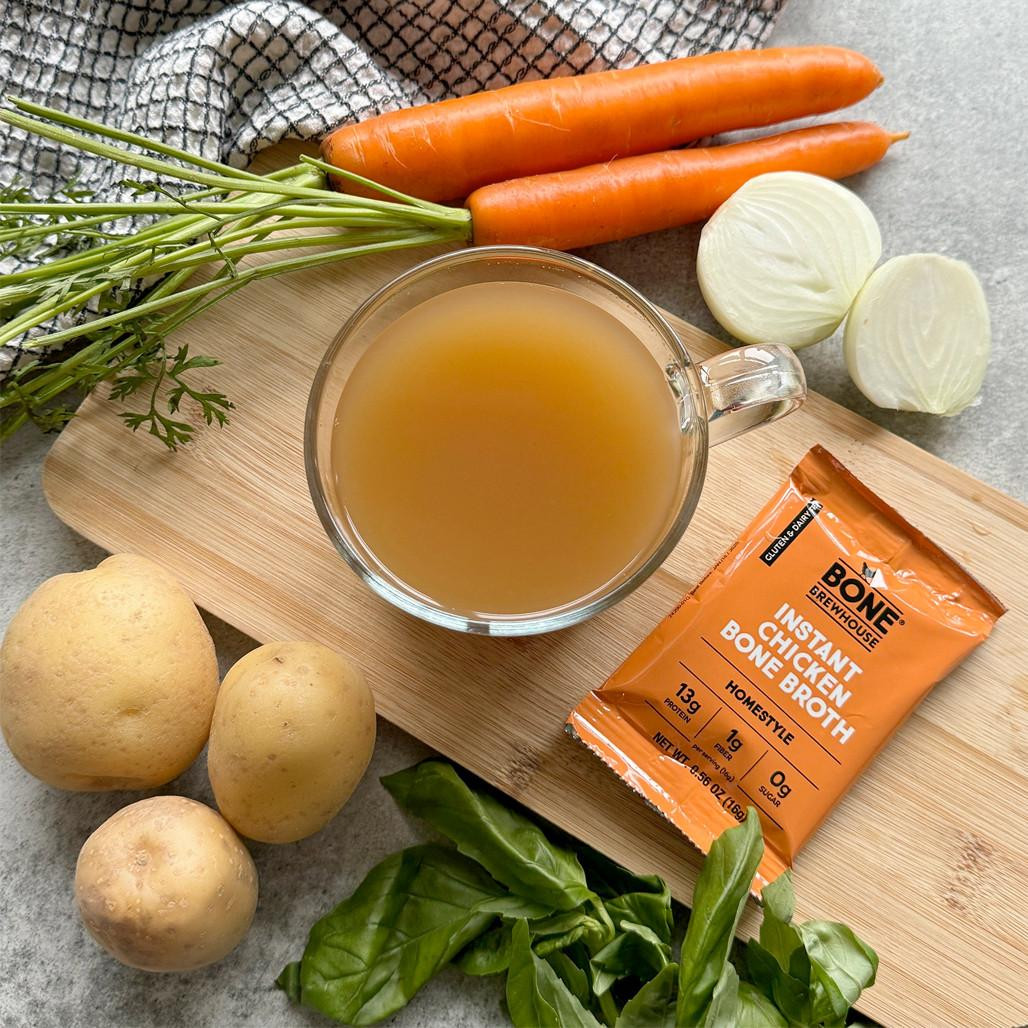Instant Bone Broth - Homestyle, Box of 5 Packets - The Gourmet Warehouse